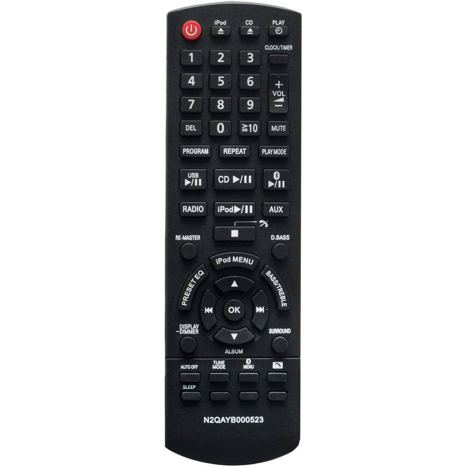 ZdalaMit N2QAYB000523 Replacement Remote for Panasonic Compact Stereo ...