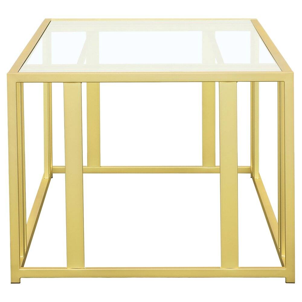 Coaster Co. of America Adri Rectangular Glass Top Coffee Table Matte ...