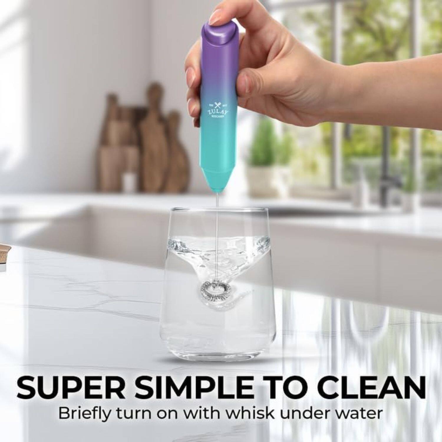 Zulay Kitchen FrothMate Powerful Milk Frother Portable & Compact ...