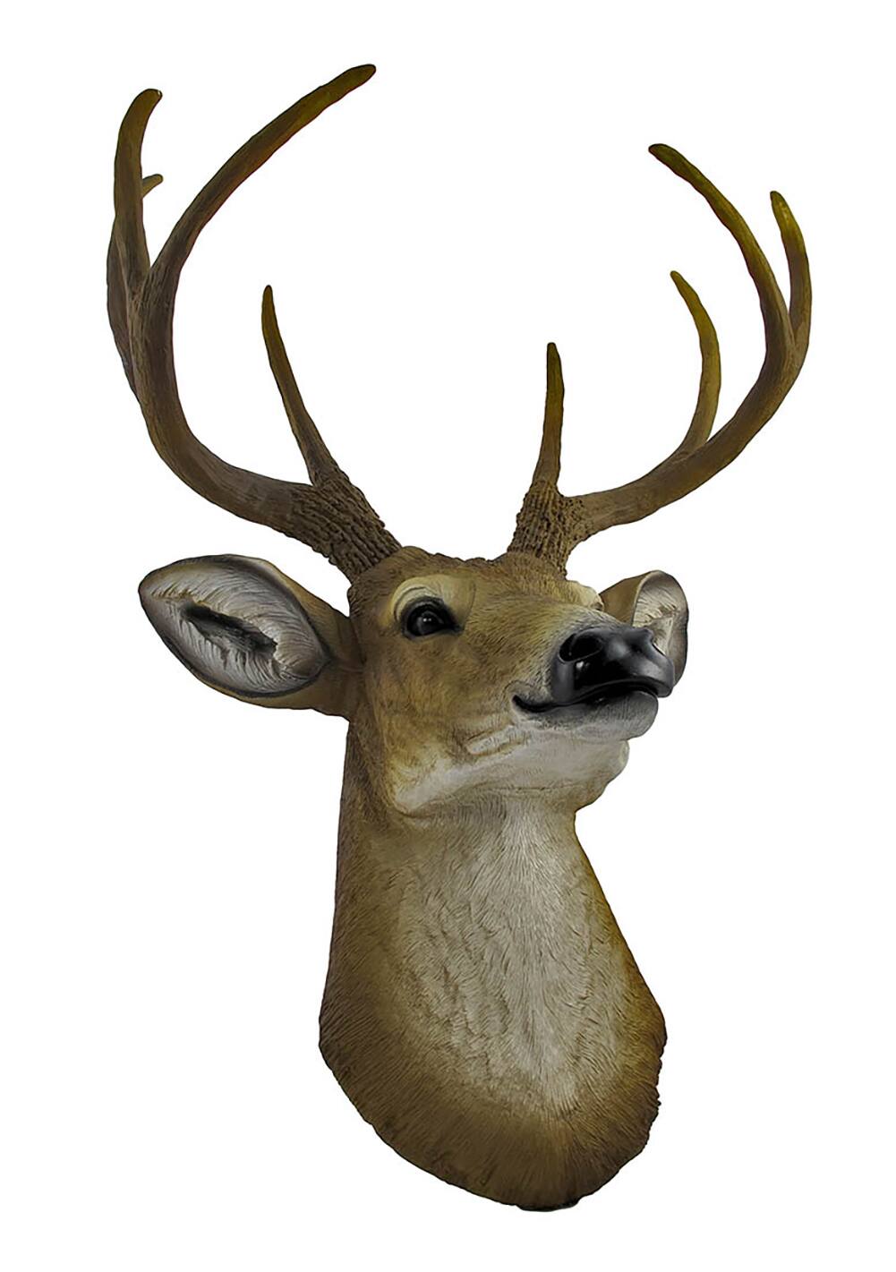 Zeckos Realistic Faux 8 Point Buck Deer Head Bust Wall Mount 23 Inch ...