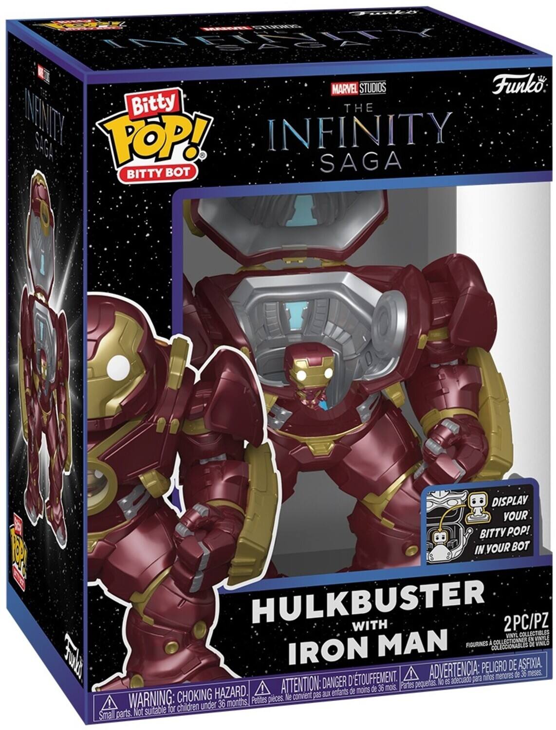 Funko Bitty POP! Bots: Marvel Hulkbuster with Iron Man Collectibles ...