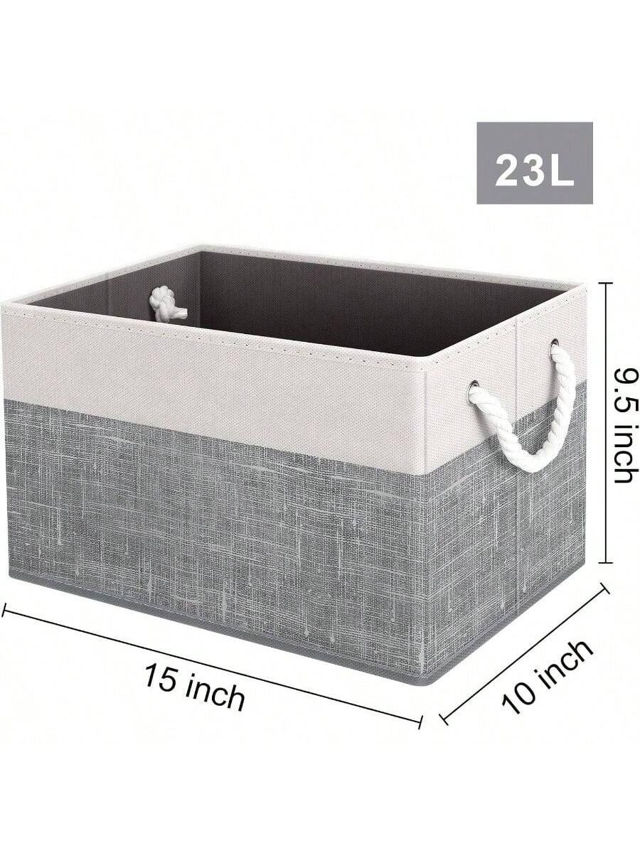 Live At Space Storage Bins 3 Pack Foldable Baskets Organizing Toys ...