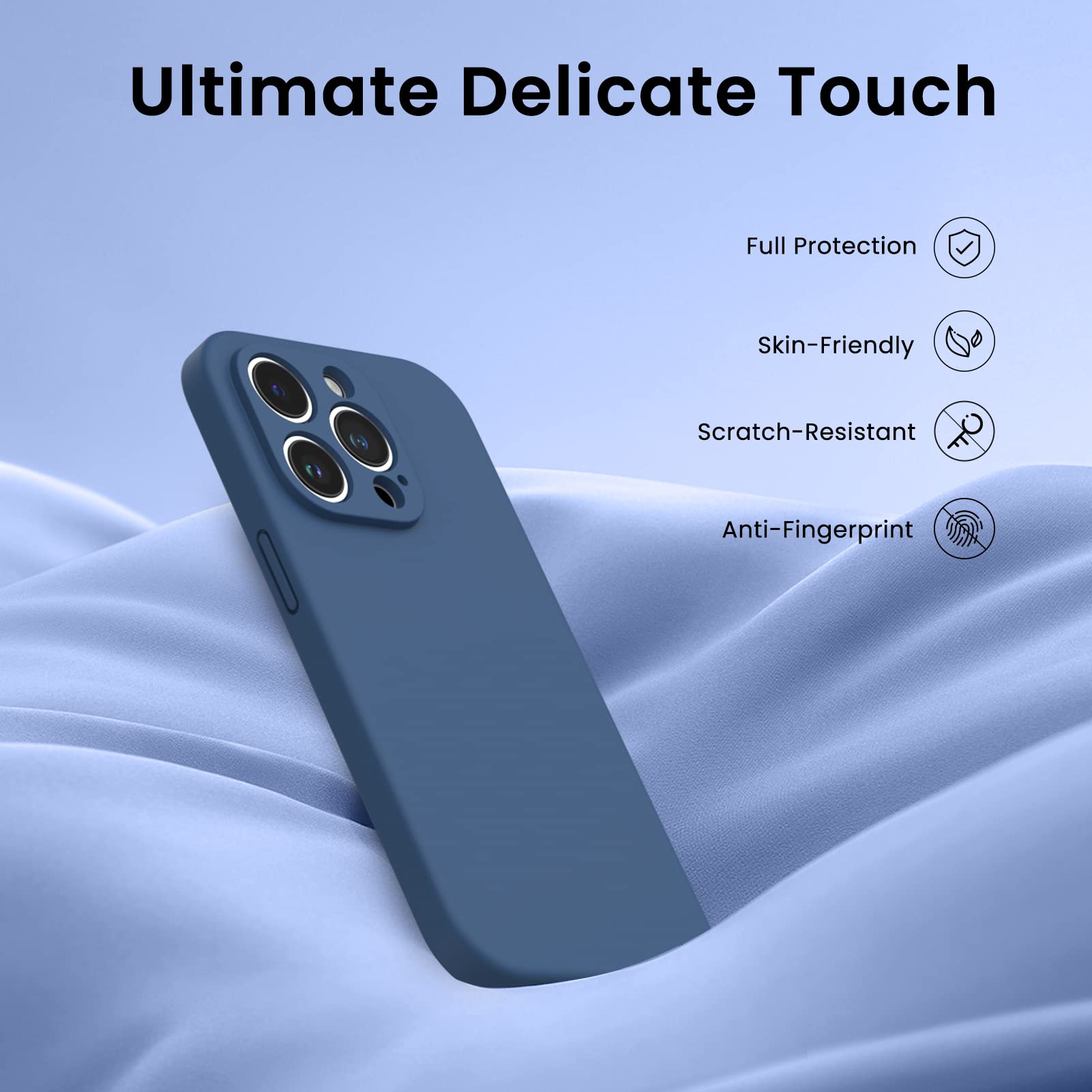 Ornarto Compatible with iPhone 14 Pro Case, Liquid Silicone Protective ...