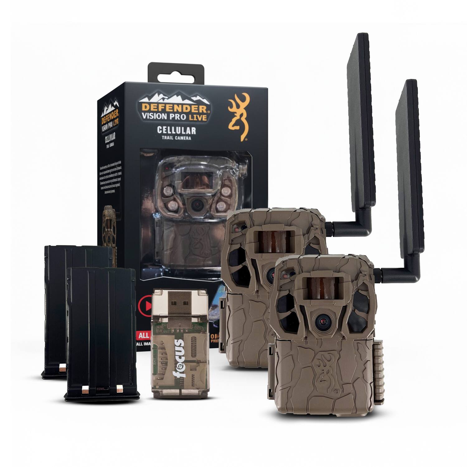 Browning Trail Camera Defender Wireless Vision Pro HD Livestream Bundle ...