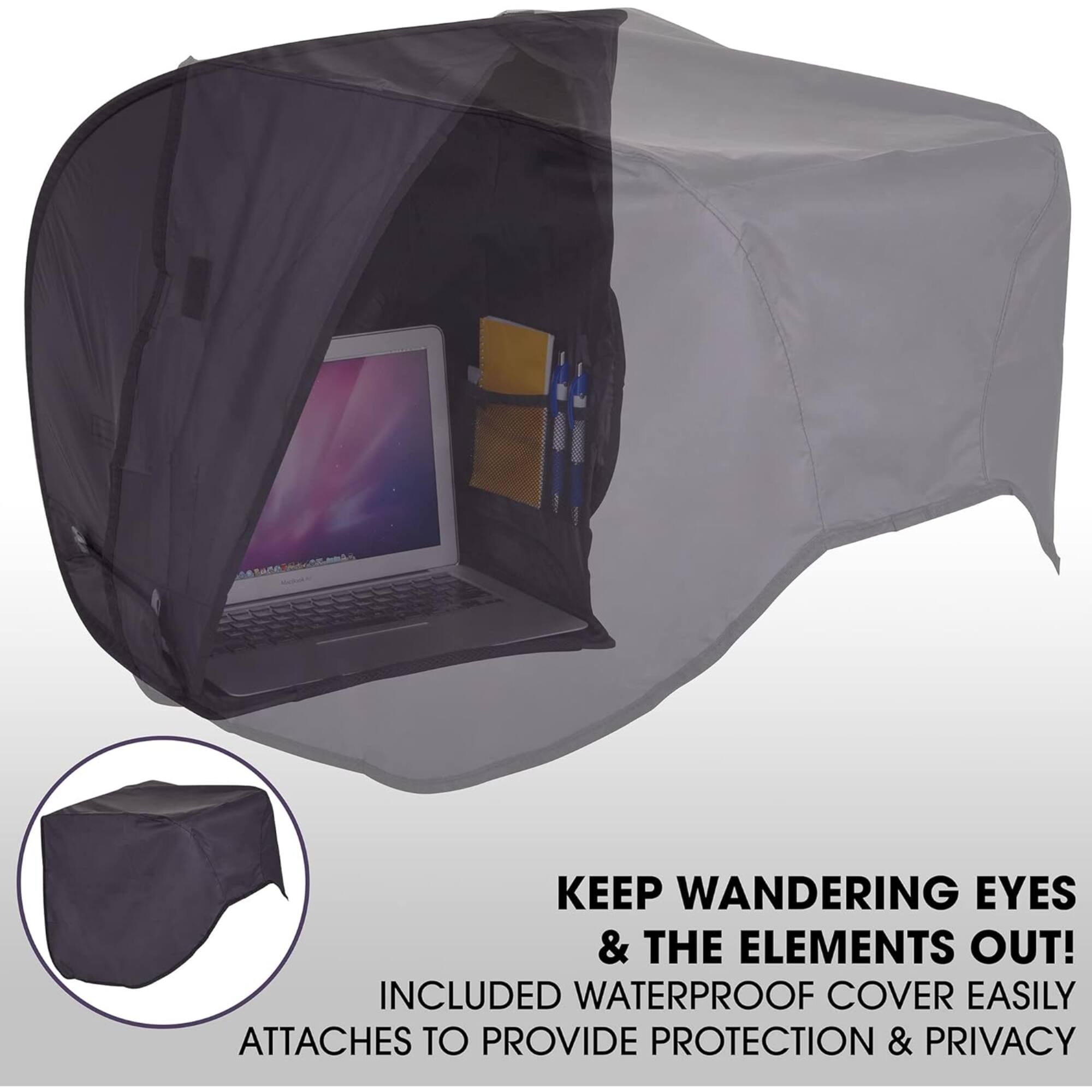 Ritz Gear Laptop Sun Shade, Portable Laptop Tent & Carry Case for 17 ...