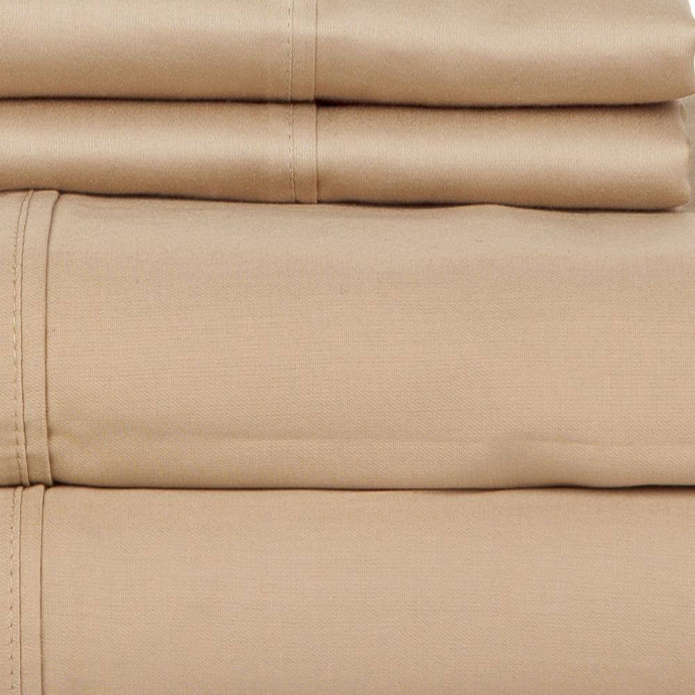 Castle Hill London 410 Thread Count Cotton Sateen Sheet Set Deep Pocket ...