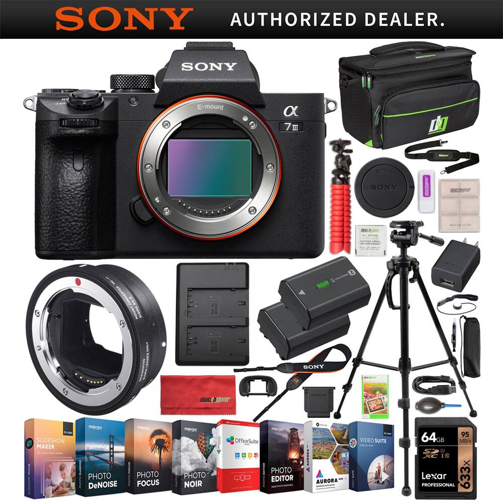 Sony a7 III Alpha Mirrorless Camera Body + Sigma MC 11 Canon Lens Mount ...