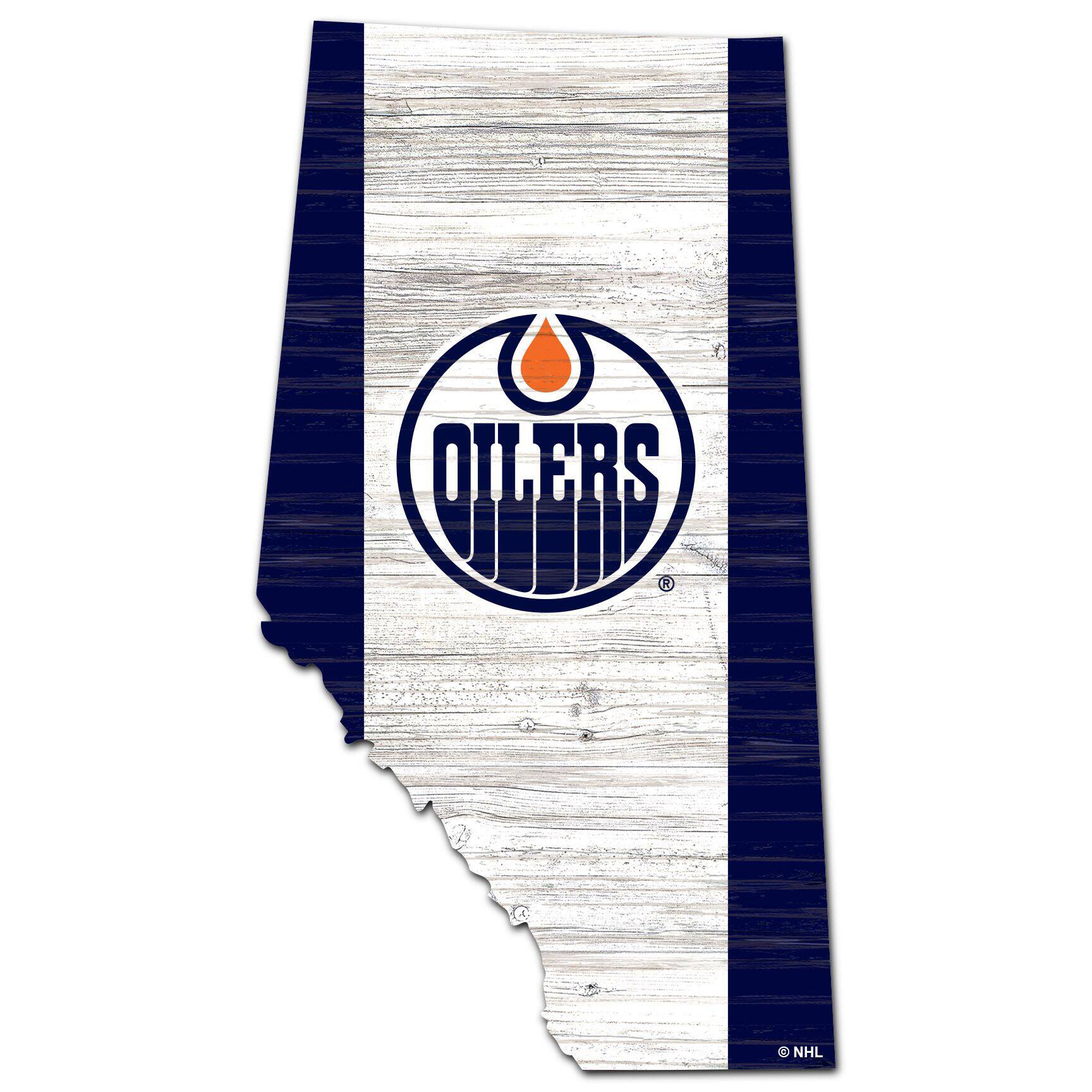 Fan Creations Edmonton Oilers 18'' x 18'' Flag Cutout Sign Multicolor ...
