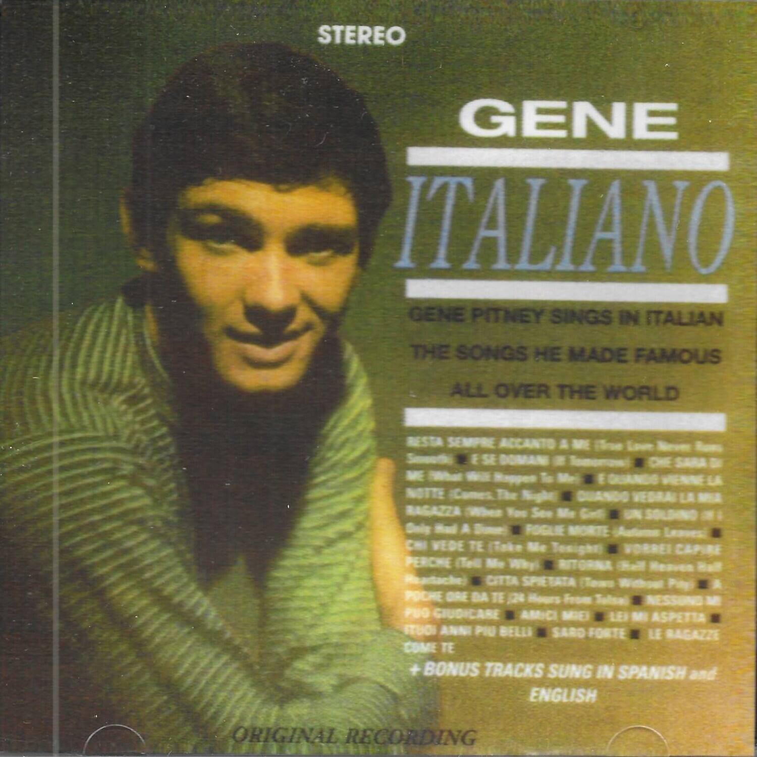 Gene Pitney Italiano: Gene Pitney Sings In Italian The Songs He Made ...