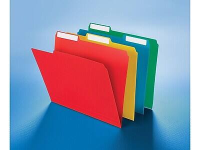 Staples Heavyweight Reinforced File Folders, 1/3 Cut Tab, Letter Size ...