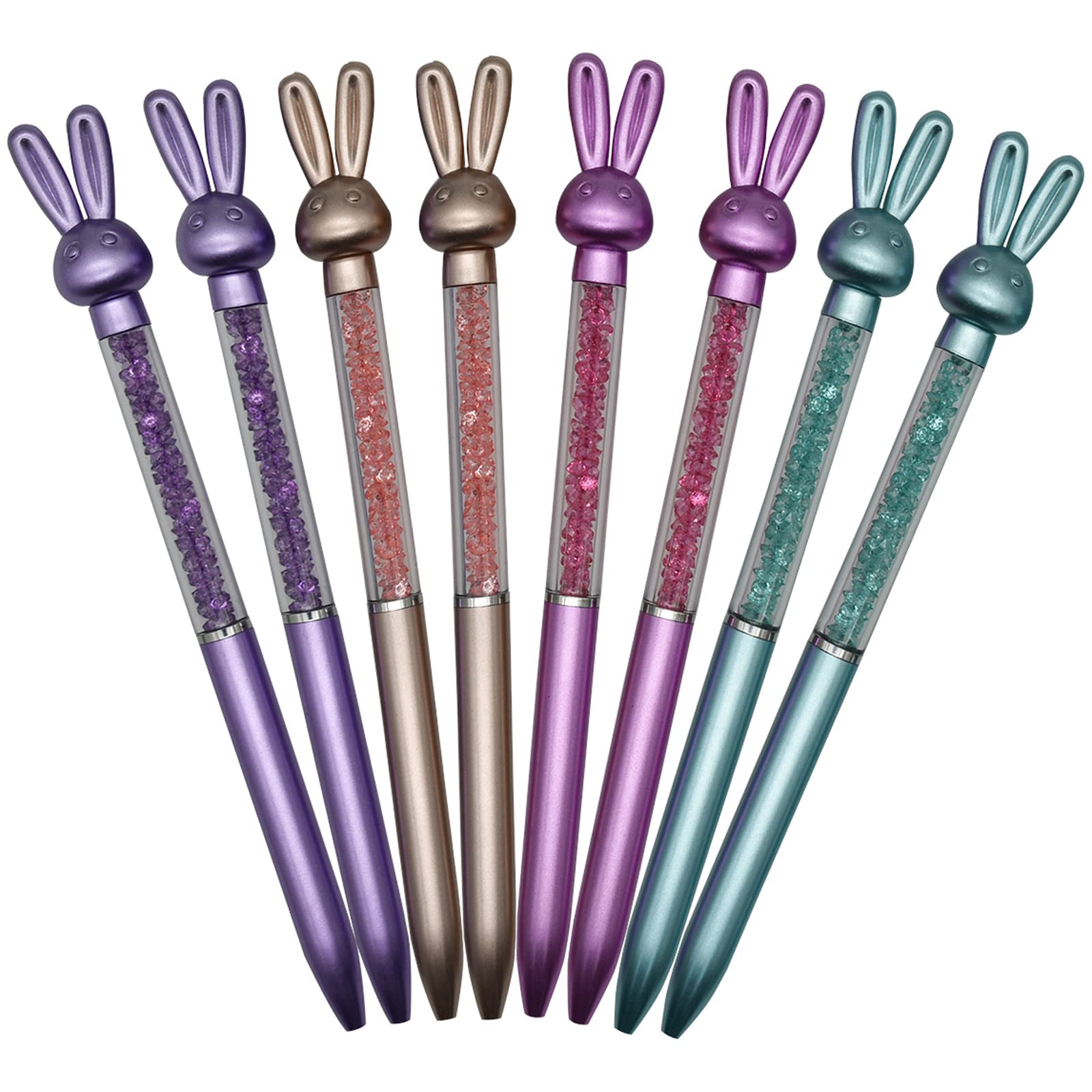 Paradigms Interiors 12 Cute Rabbit Ballpoint Pen Retractable Crystal ...