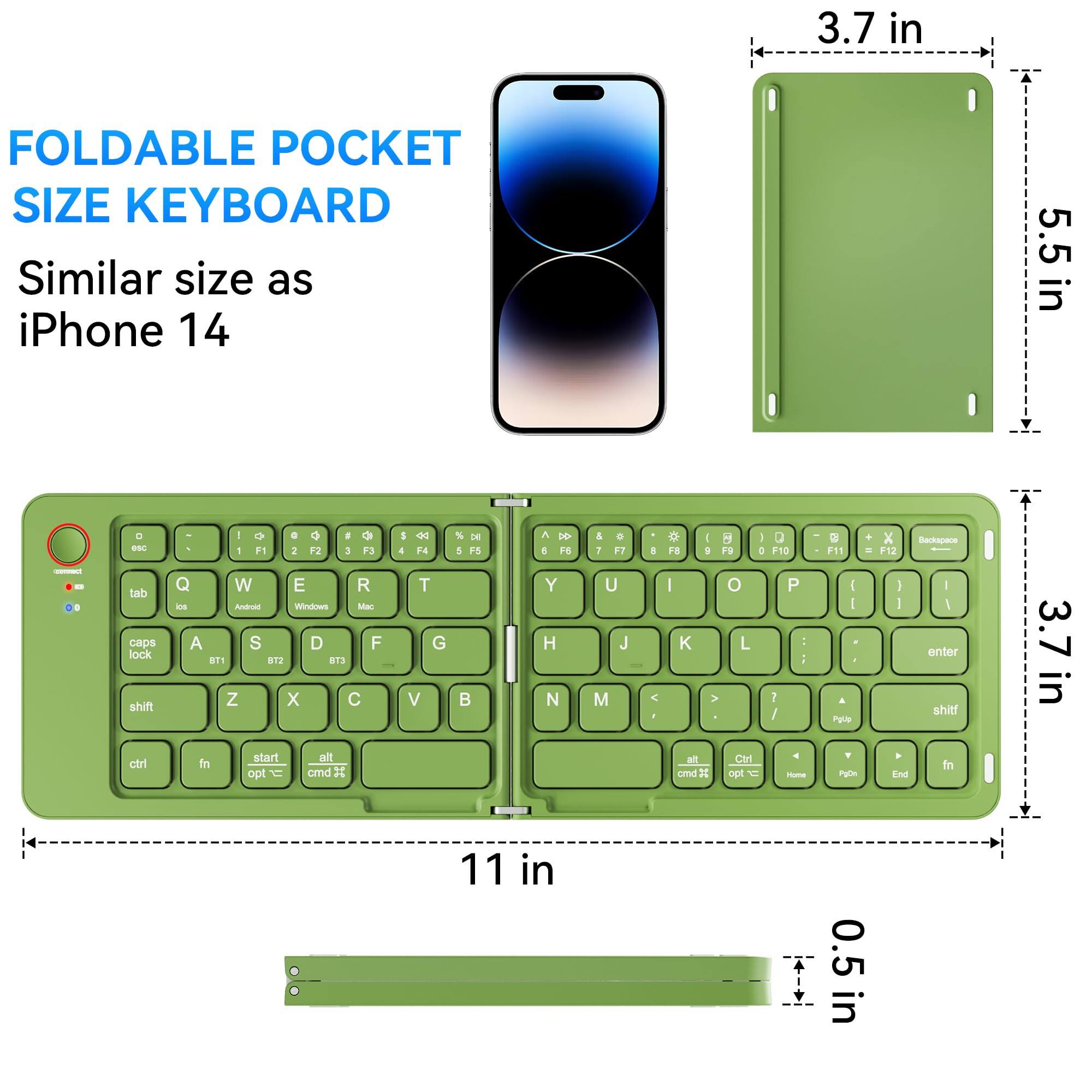 Pacoar Cade Mini Foldable Portable Wireless Full Size (sync Up To 3 ...