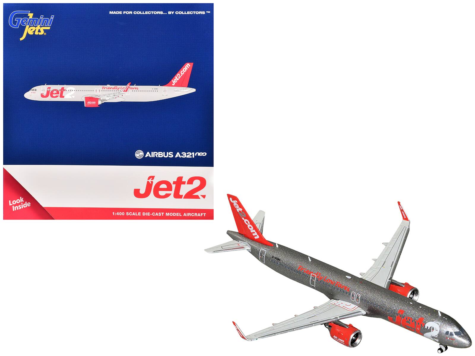 Airbus A321neo Commercial Aircraft Jet2 (G SUNO) Tail 1/400 Diecast ...