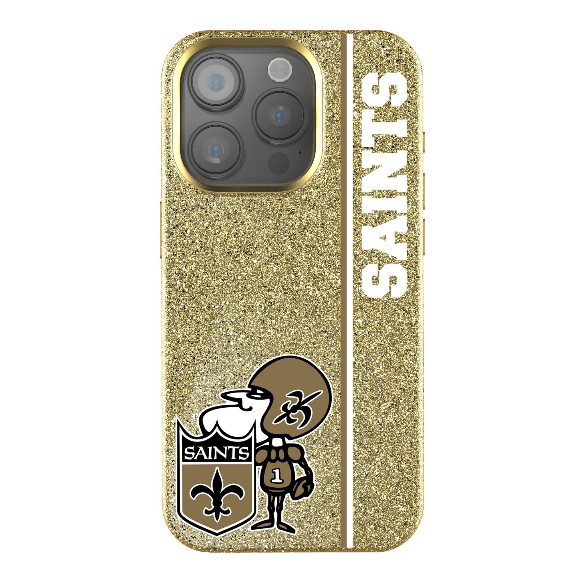 Keyscaper NFL New Orleans Saints iPhone Bling Case 16 Plus Gold ...