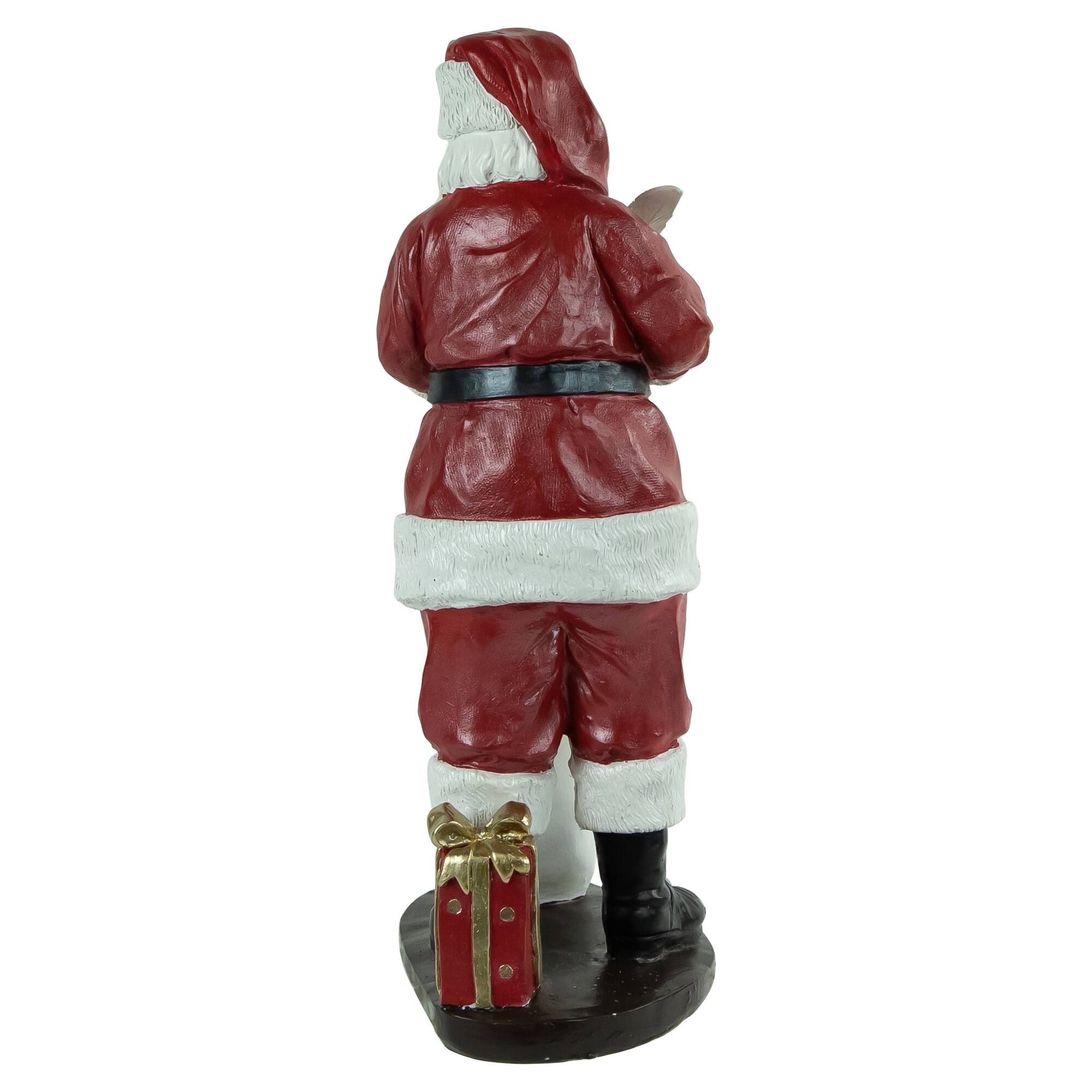 Northlight Santa Claus with Naughty or Nice List Christmas Figure 14 ...