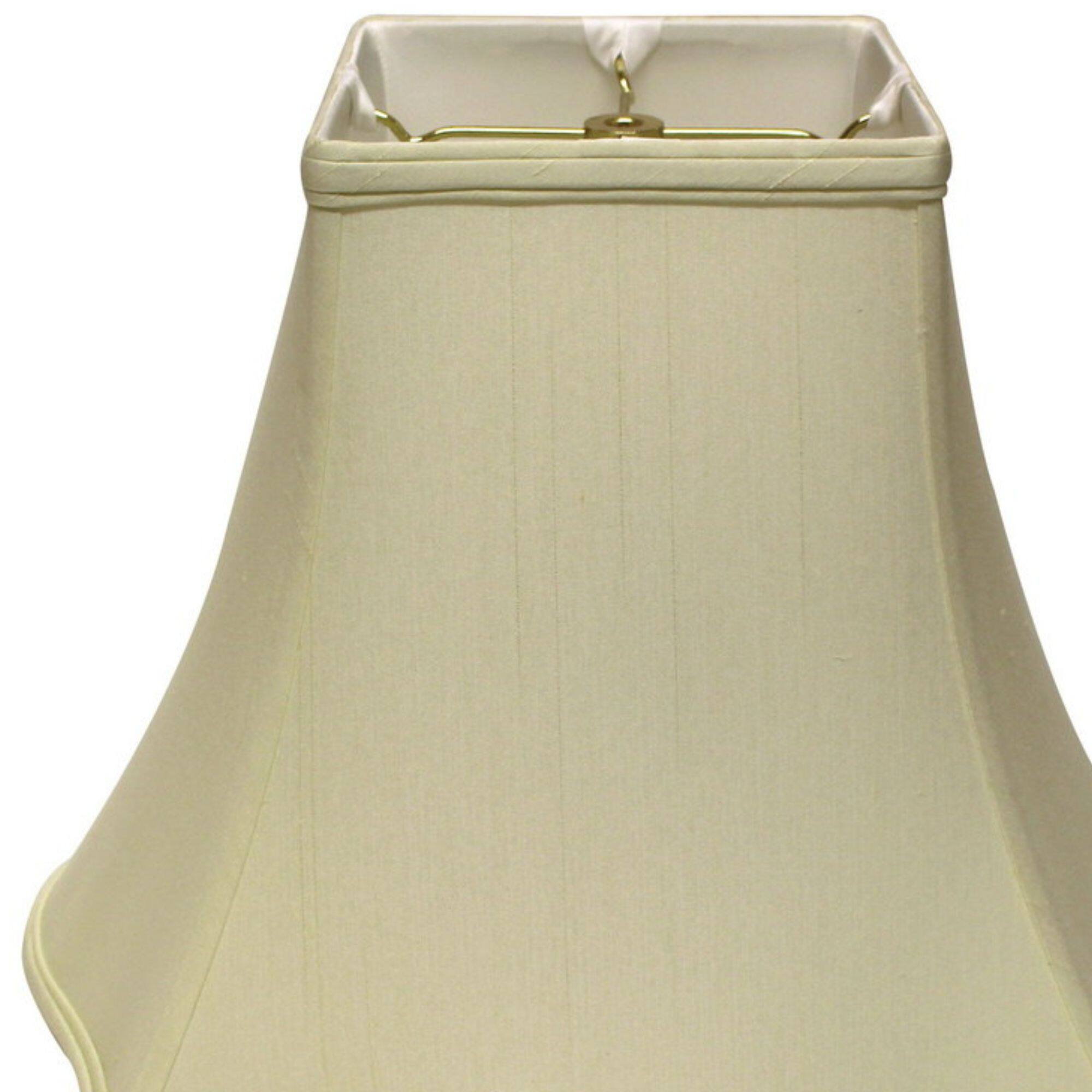 APRILSOUL Fancy Square Softback Lampshade Washer Fitter Egg Natural ...
