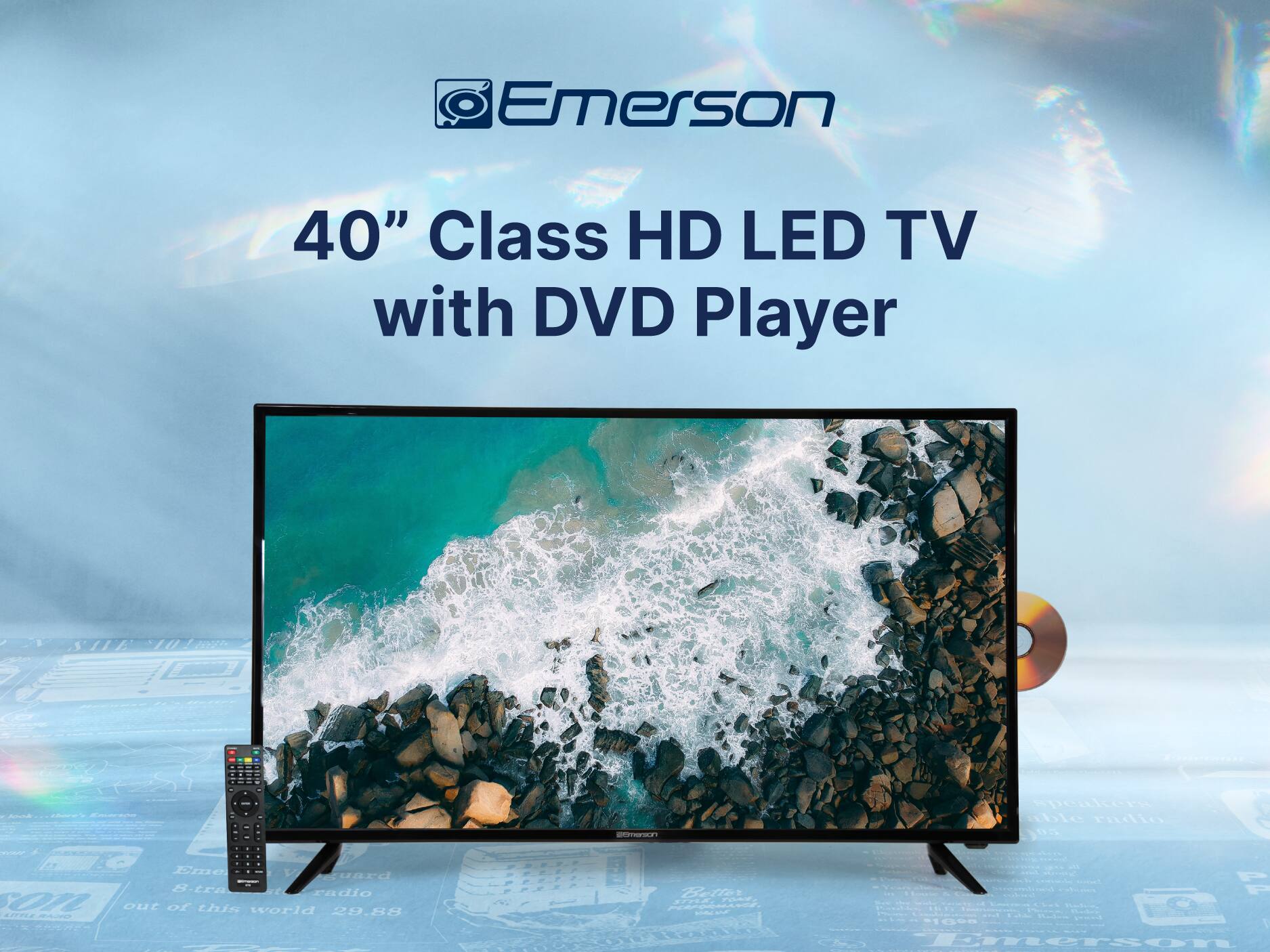 Emerson ETD 4050 40" Class LED HDTV with Built In DVD Player ETD-4050 ...
