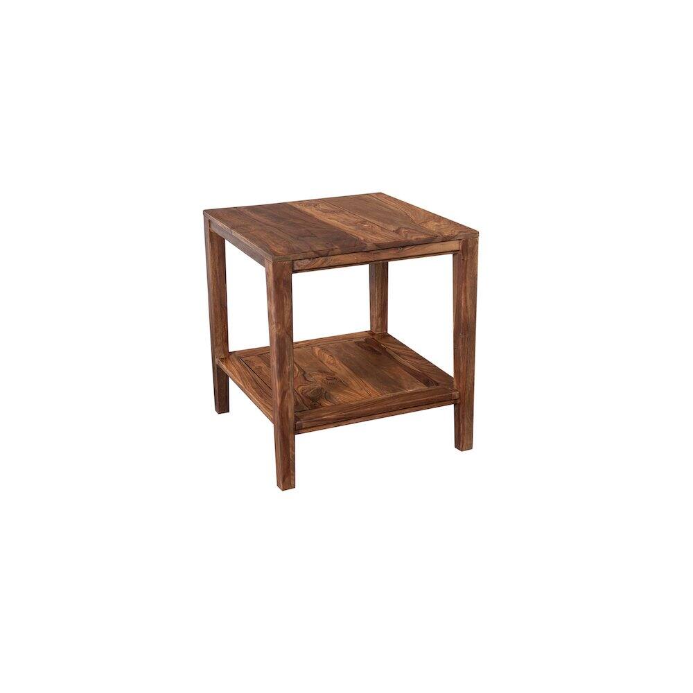 Porter Designs Fall River Solid Sheesham Wood End Table Natural ...