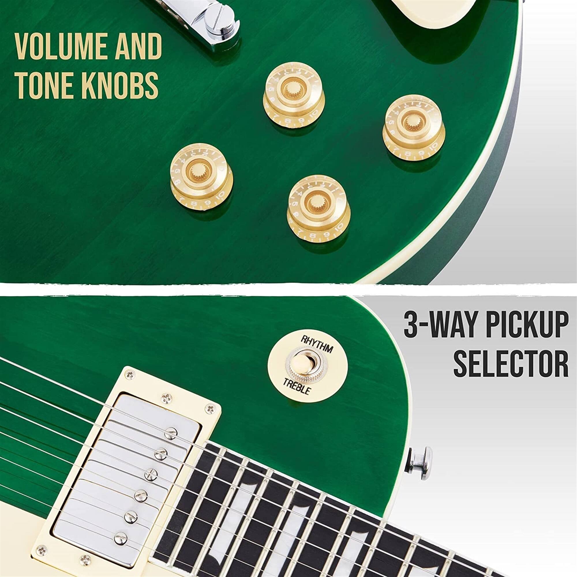 Lyxpro 39” SB Series Electric Guitar, Solid Body Guitar W/Tone Controls ...