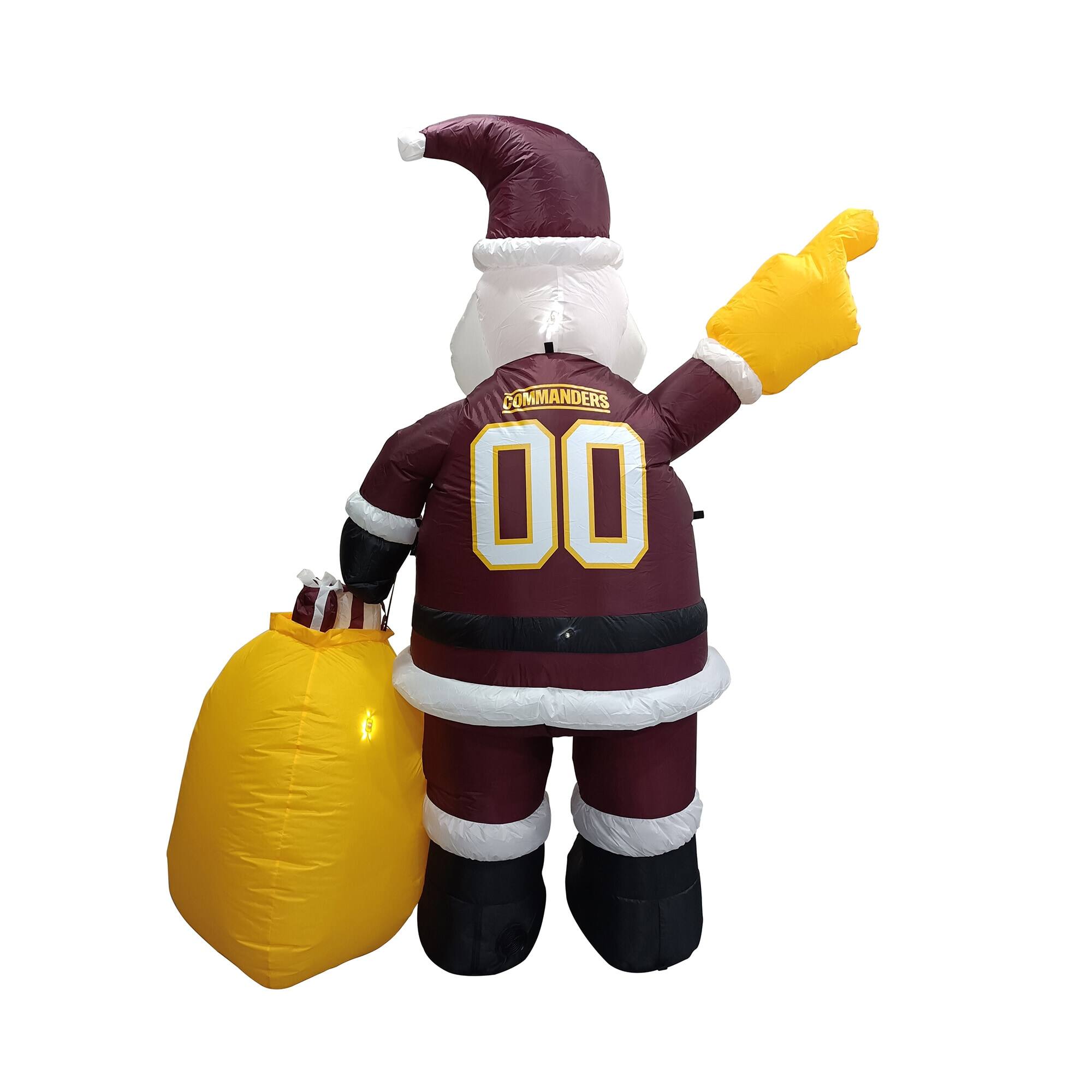 Logo Brands Washington Commanders 7' Inflatable Santa Multicolor ...