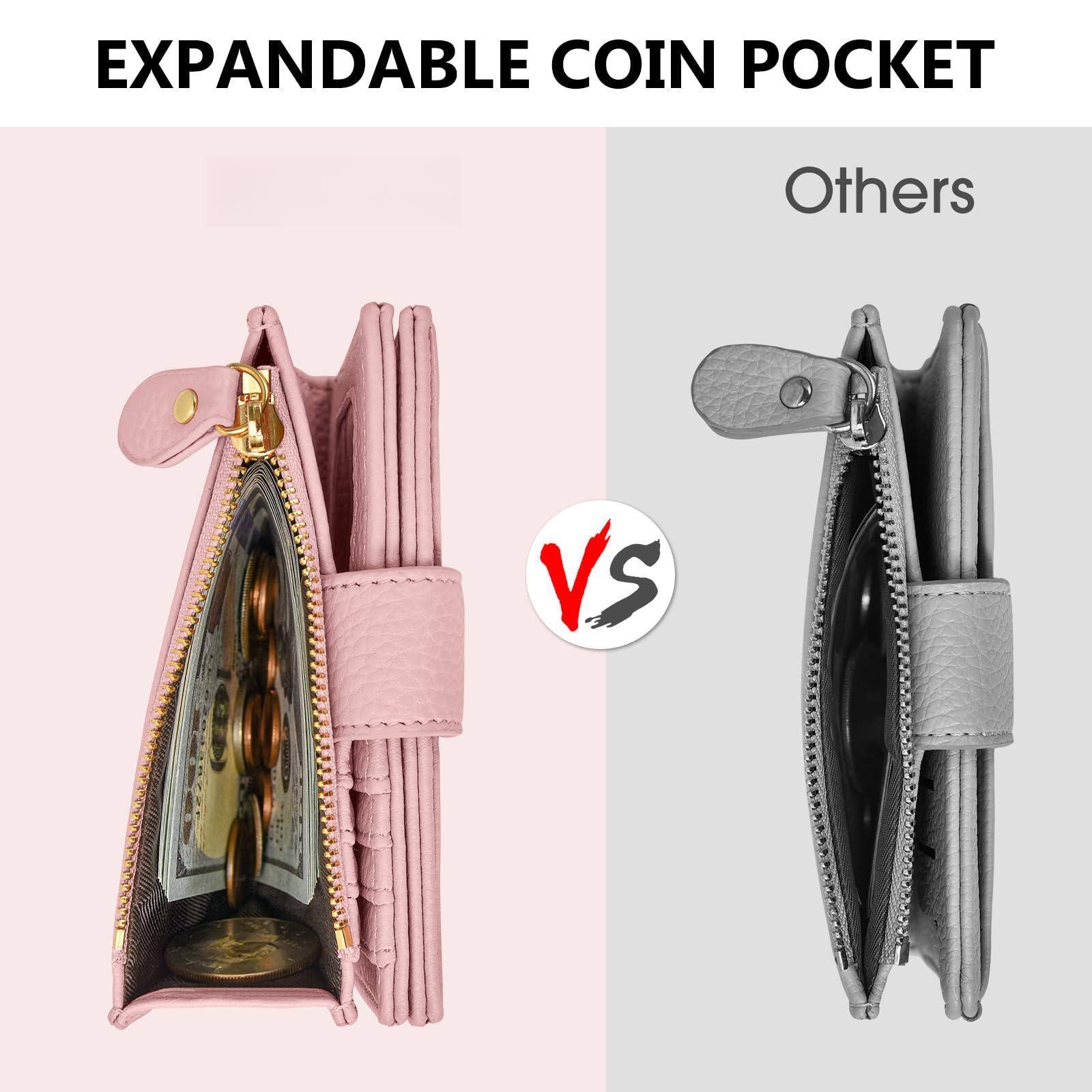 Jadie Link Small Wallet Women Rfid Blocking Bifold Compact Credit Card ...