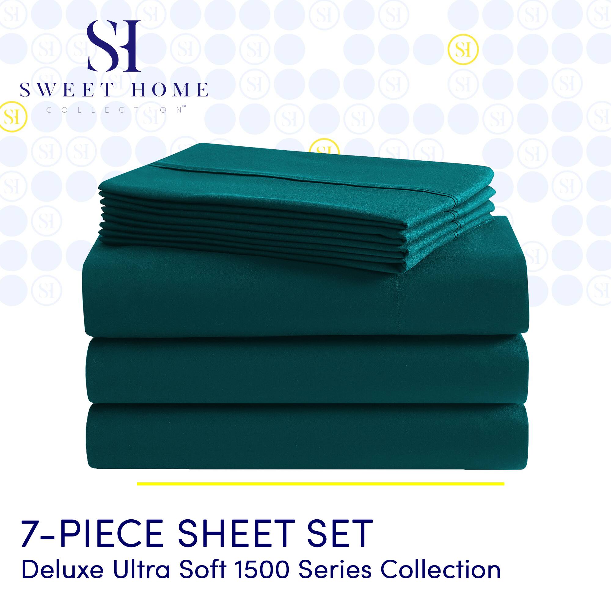 Sweet Home Collection Deluxe Microfiber Sheet Set with Bonus ...