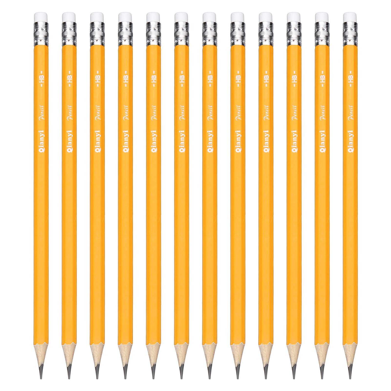 Unique Bargains 12pcs HB Pencils, Pre Sharpened Hexagonal Wooden ...