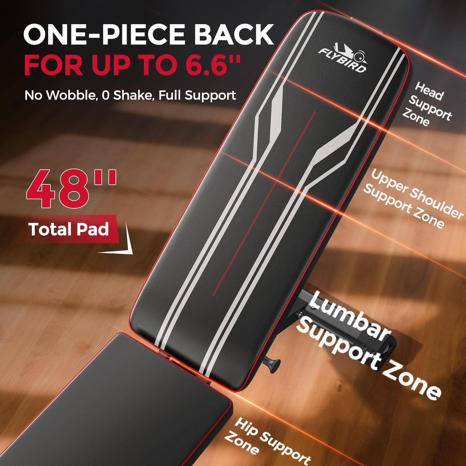 FLYBIRD 3 in 1 Adjustable Weight Bench with Leg Extension & Preacher ...