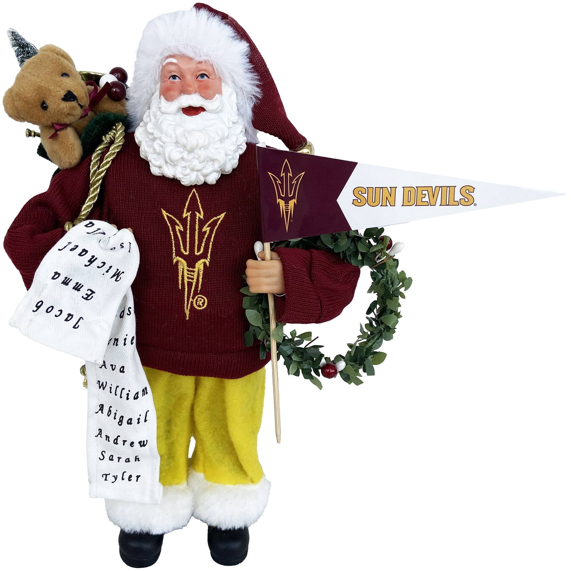 Santa's Workshop Arizona State Sun Devils 12" Santa Figure Red ...