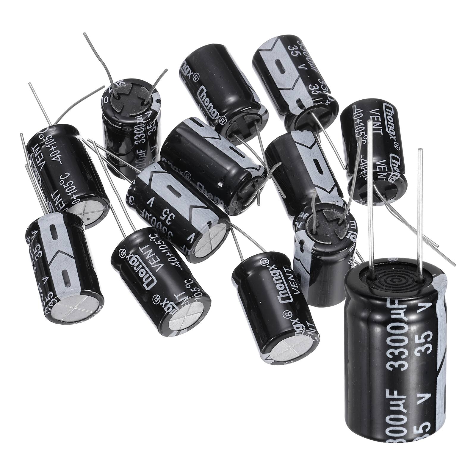 Unique Bargains 3300uF 35V 16x26mm Electrolytic Capacitor, 105C High ...