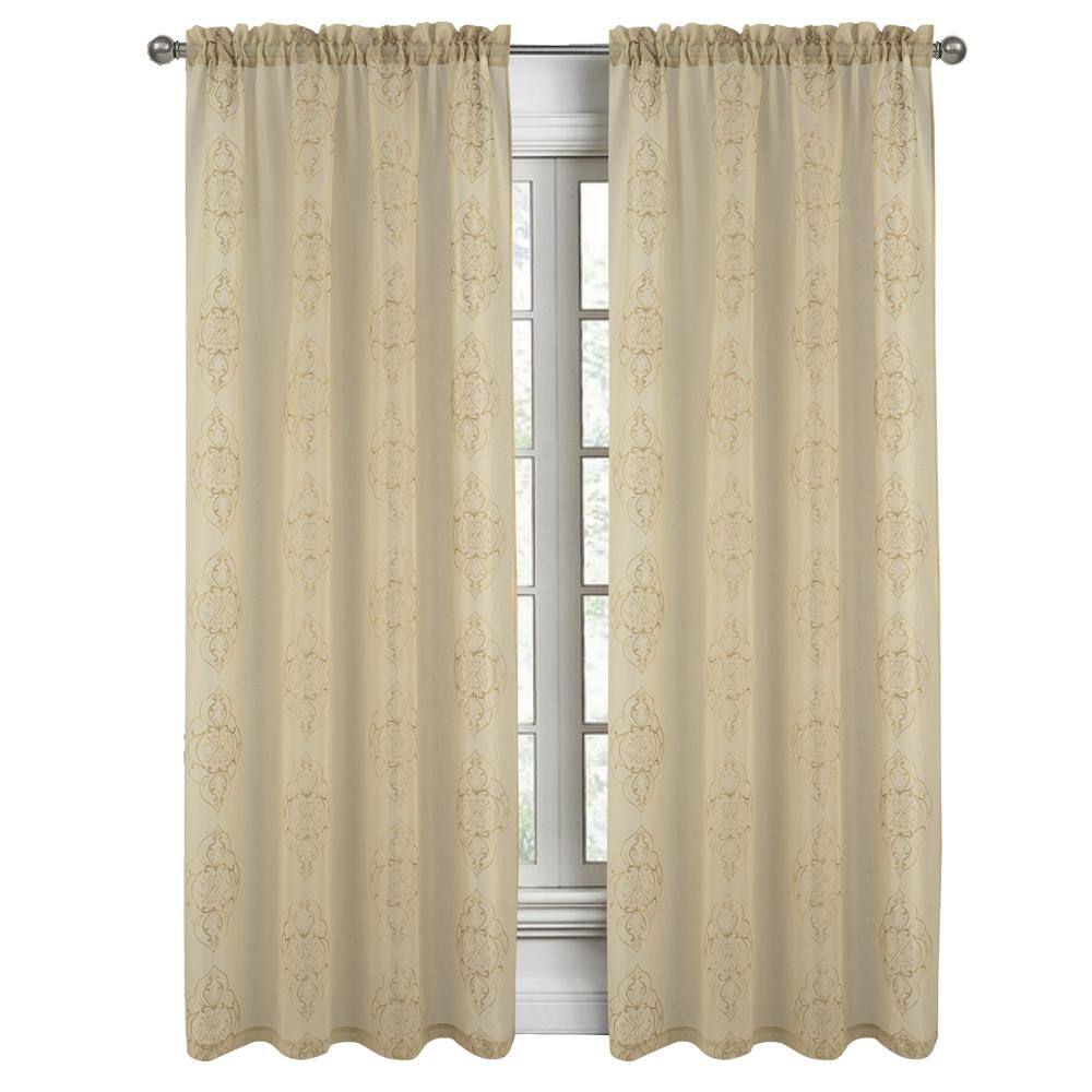 RT Designers Collection Andrea Emb Metallic Doily Rod Pocket Room ...