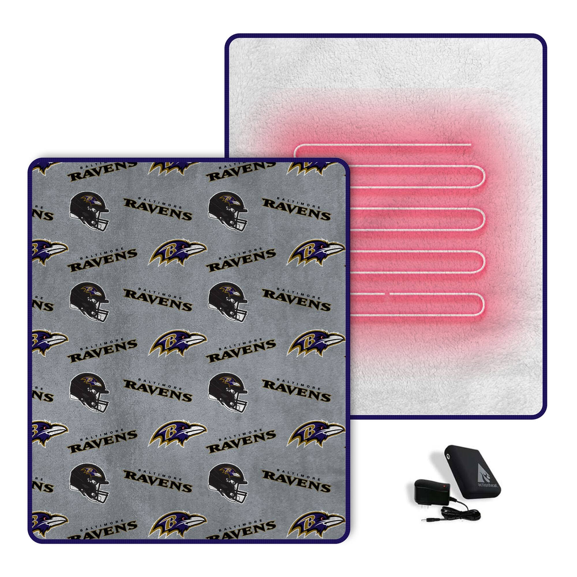Pegasus Baltimore Ravens Scattered Logos 60" x 70" Heated Blanket ...