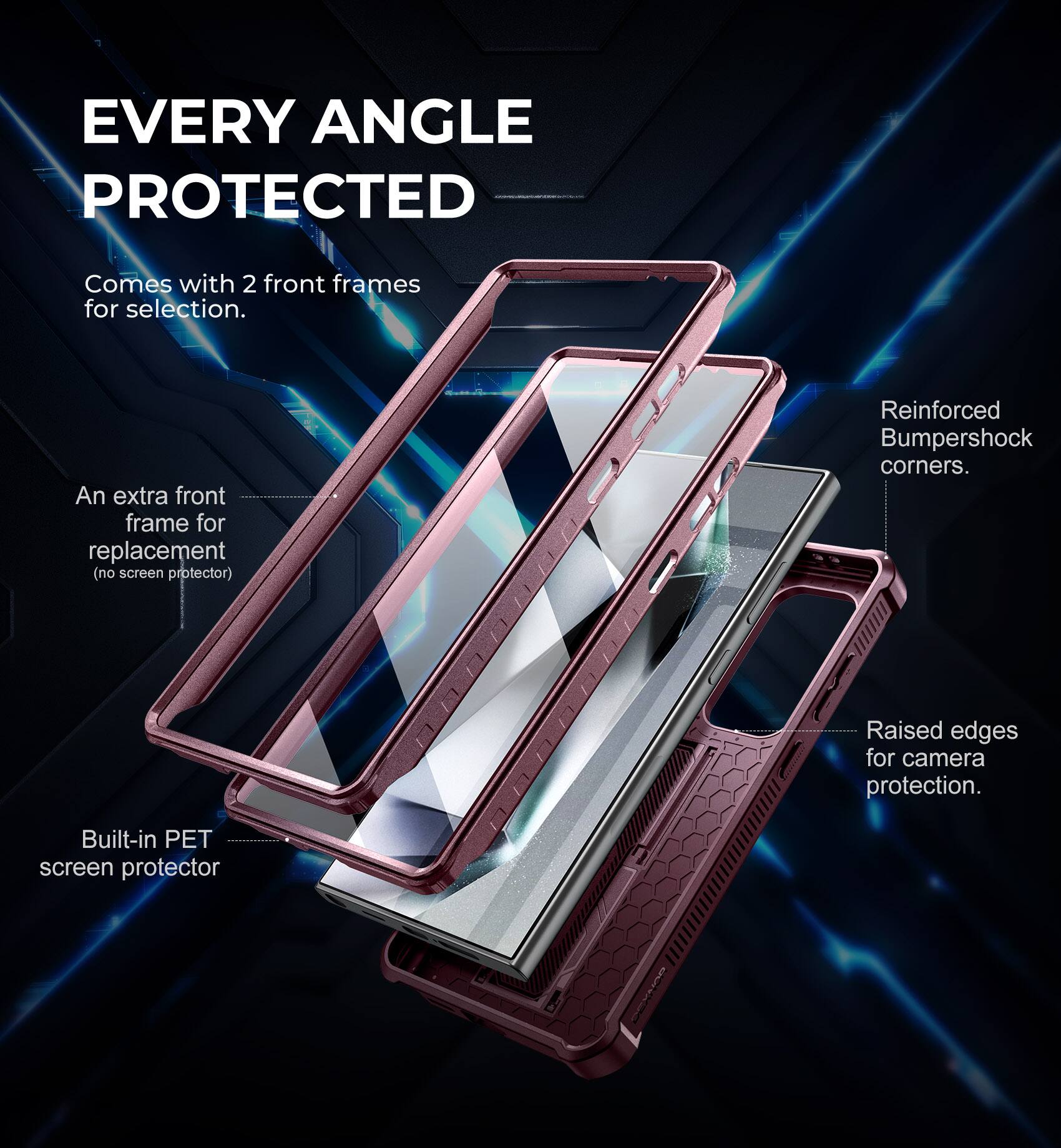 dexnor for Samsung Galaxy S24 Ultra Case with Built in Slide Camera ...