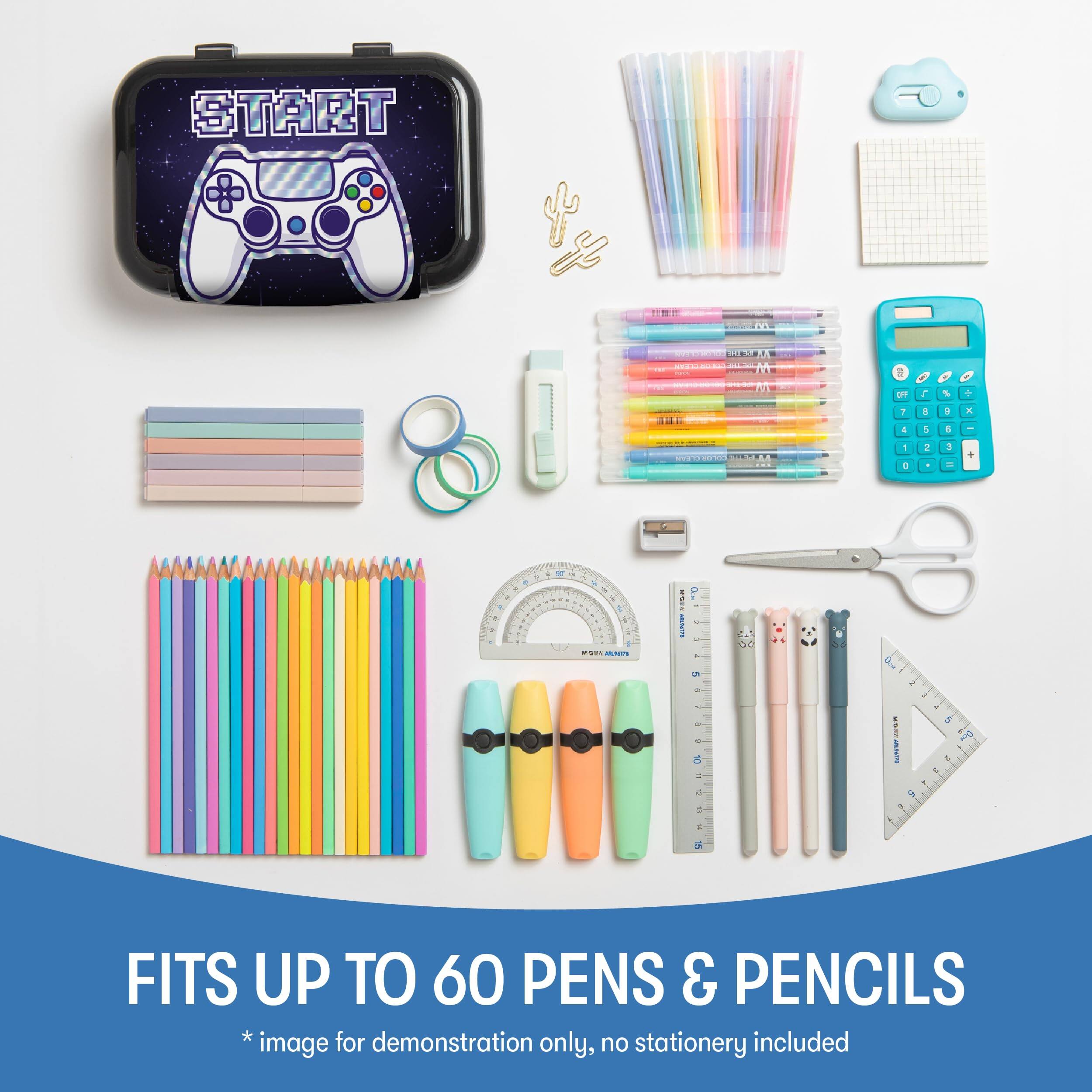 Dapper Styles Recycled Plastic Pencil Box For Capacity Case School Durable Stationery Organizer ...