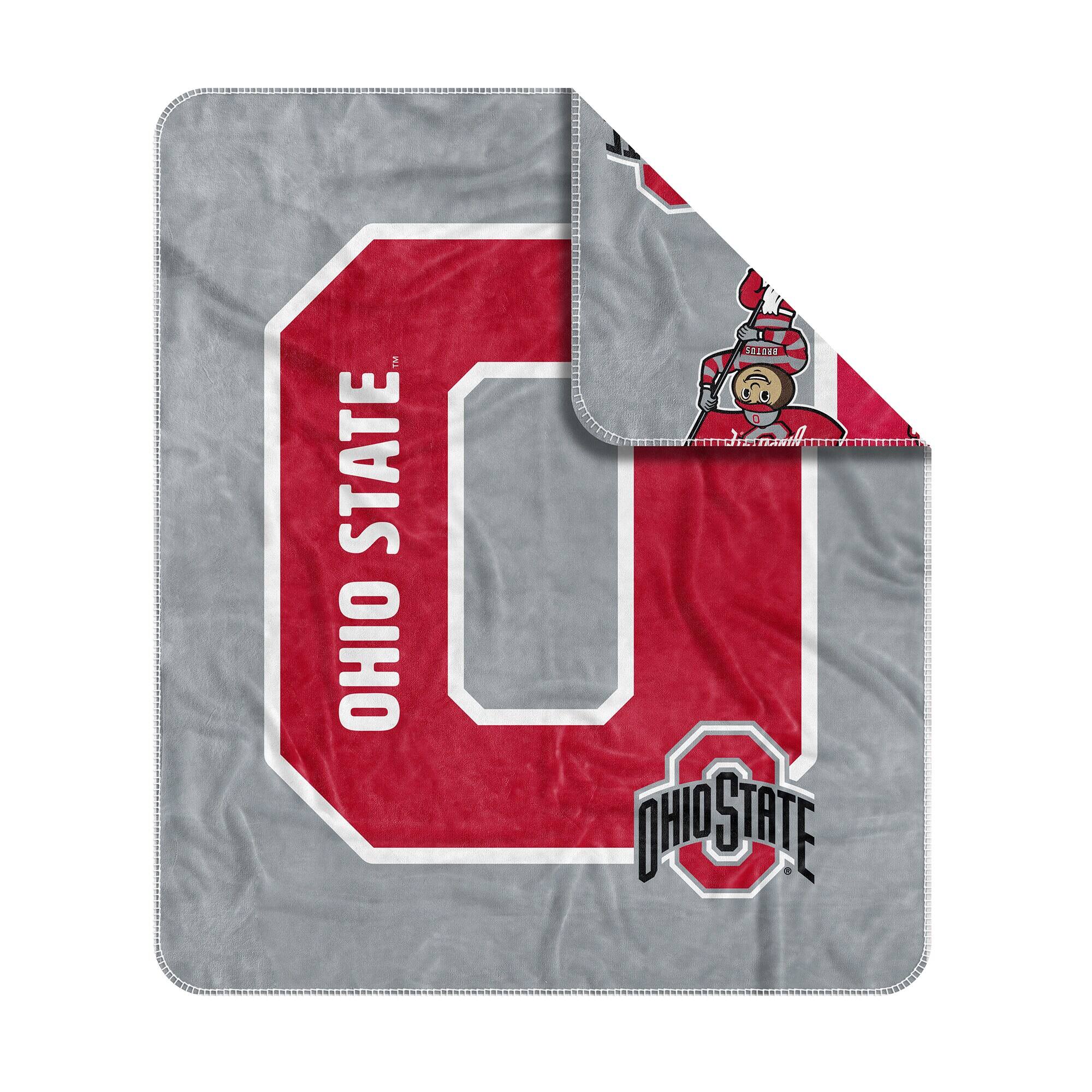 Logo Brands Ohio State Buckeyes 50 x 60 Dream Weave Throw Blanket Red ...