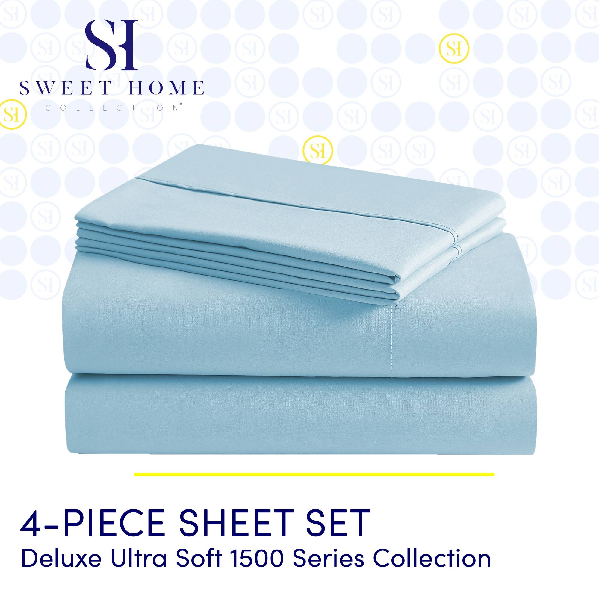 Sweet Home Collection Deluxe Microfiber Sheet Set with Bonus ...