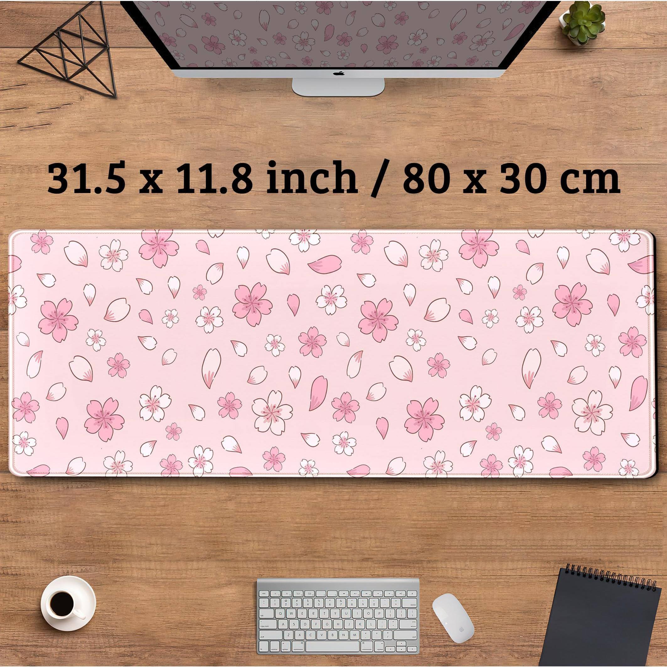 Comfort Essence Cherry Blossom Mouse Pad Pink Xl Large Extended Gaming ...