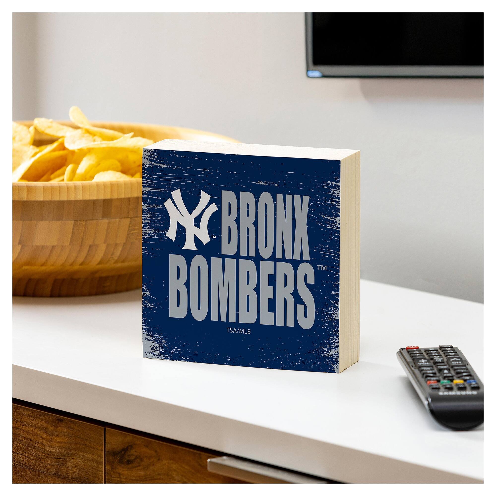 Evergreen Enterprises New York Yankees 6" Square Fan Chant Wood Block ...