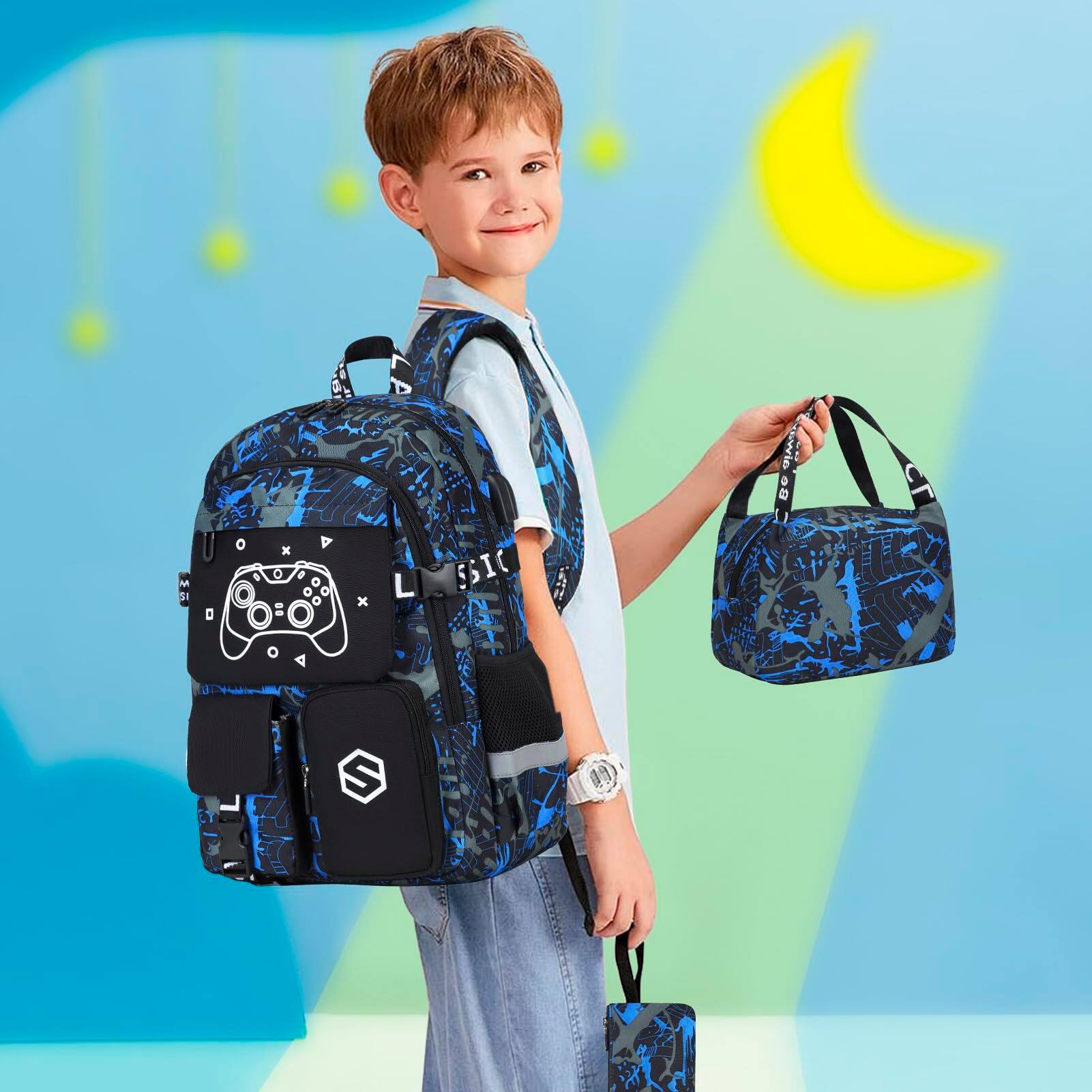 Live At Space Backpack Cool Luminous School Backpacks For With Lunch ...