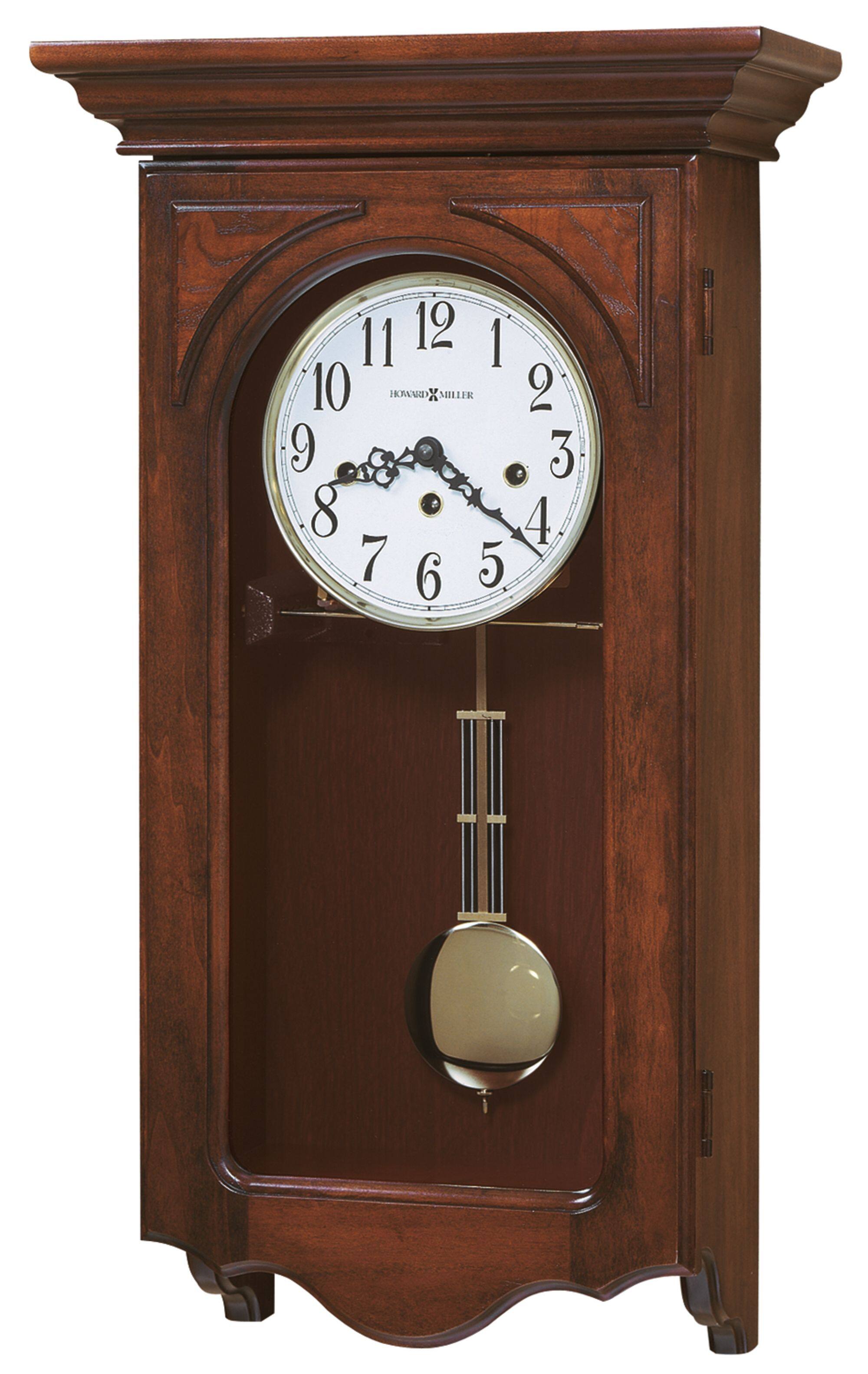 Howard Miller Jennelle Wall Clock 620445 Windsor Cherry Brown 620445 ...
