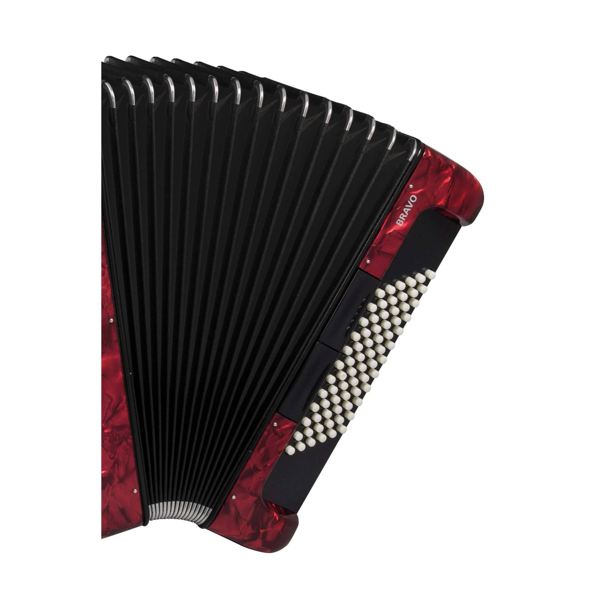 Hohner Bravo III 72 Chromatic Piano Key Accordion (Pearl Red) BR72RED ...