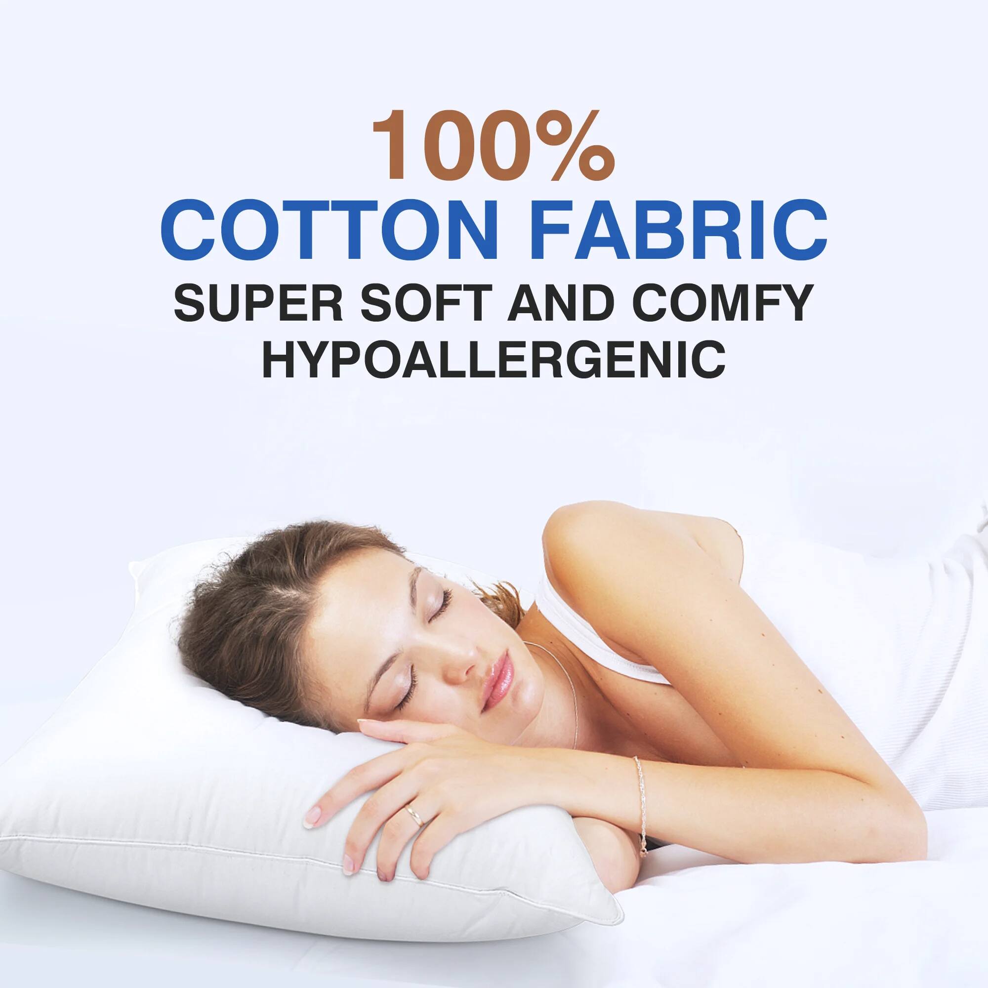 FAPO Goose Feather and Down Pillows Queen Size Set of 2 Luxury Hotel ...