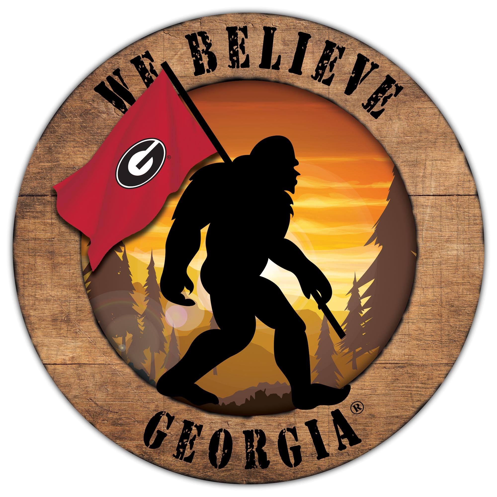 Fan Creations Georgia Bulldogs 12'' We Believe Bigfoot Circle Sign ...