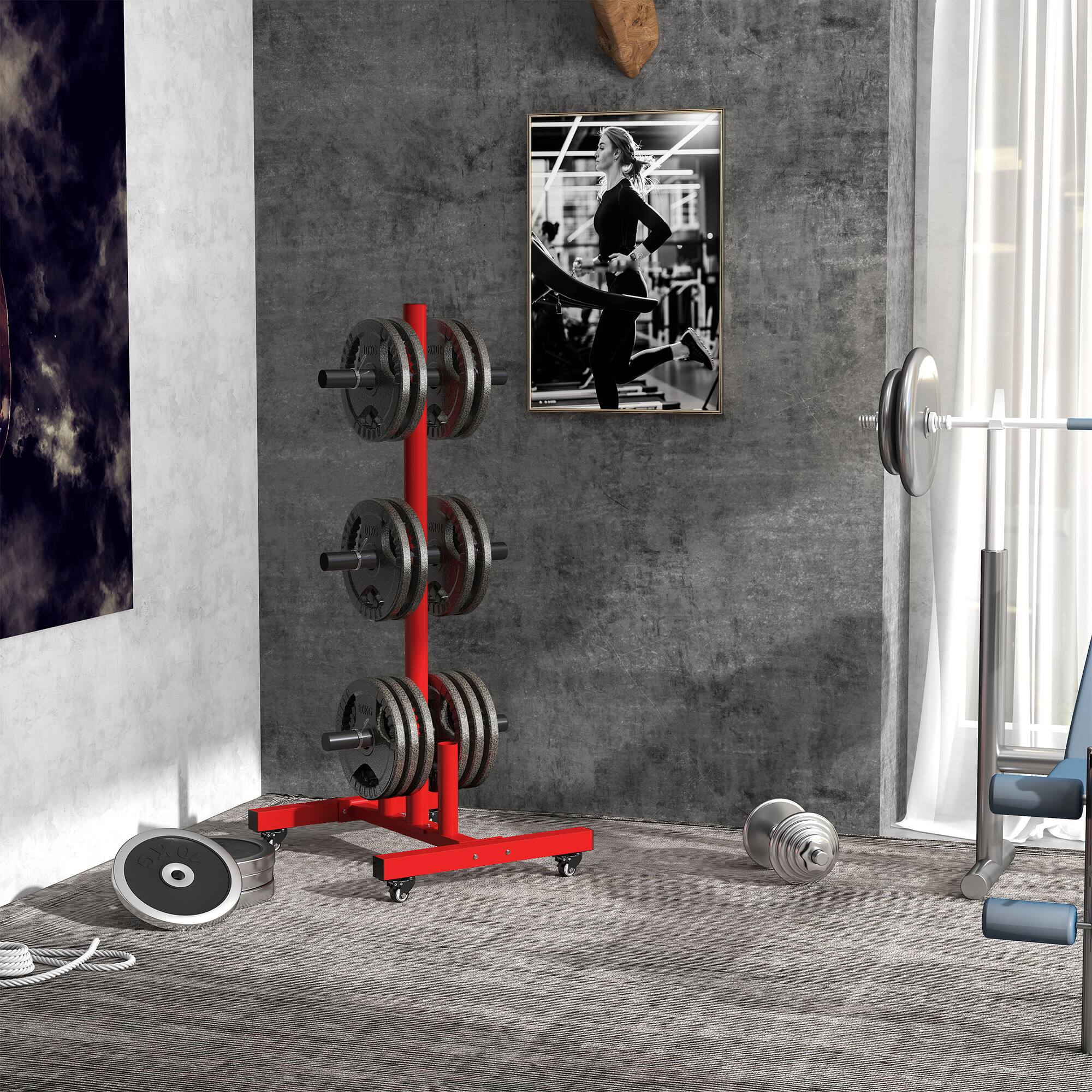 Soozier 2 Inch Weight Plate Rack, Plate Rack Holder for Olympic Weight ...