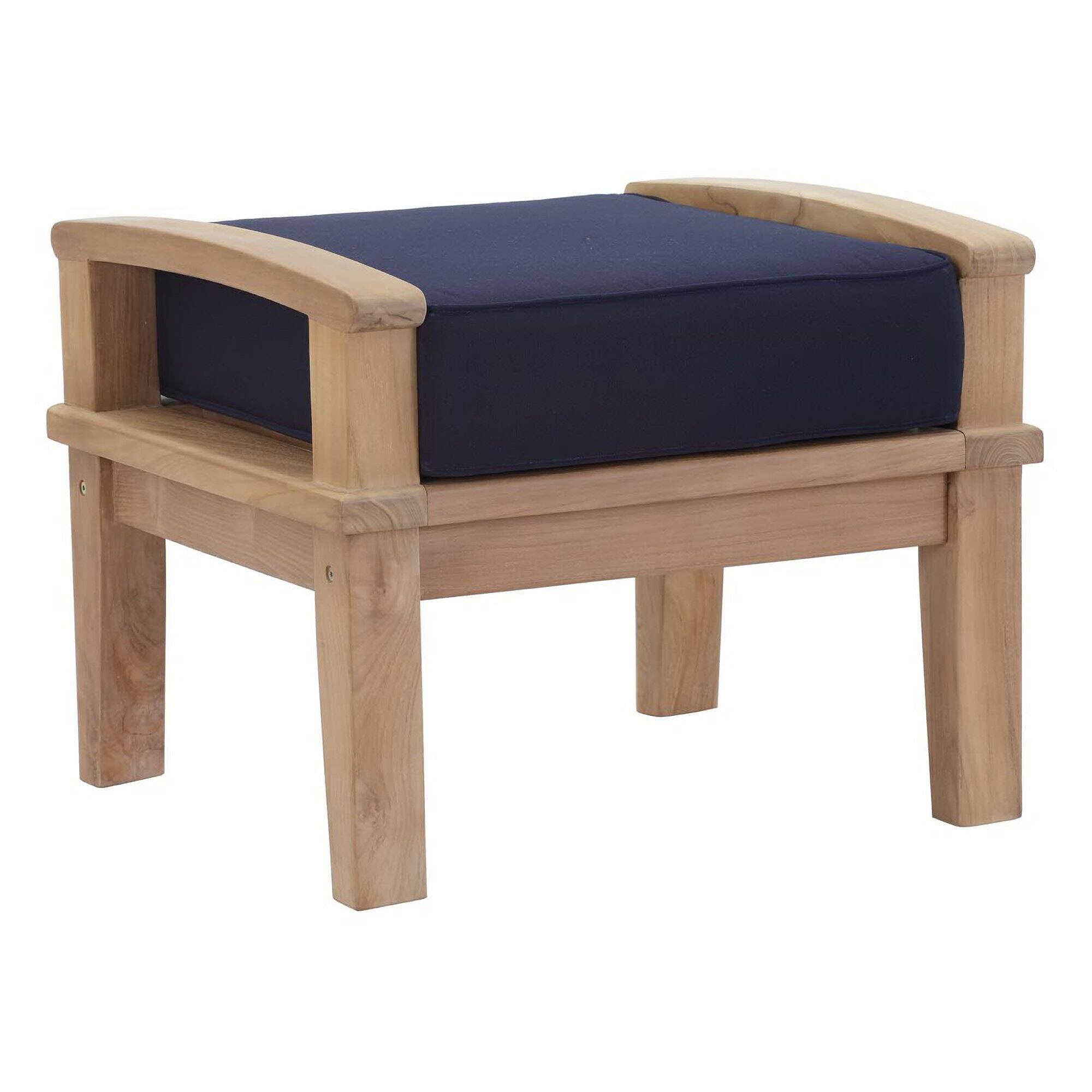 Modway Marina 7 Piece Outdoor Teak Patio Set Solid Teak, Cushioned ...
