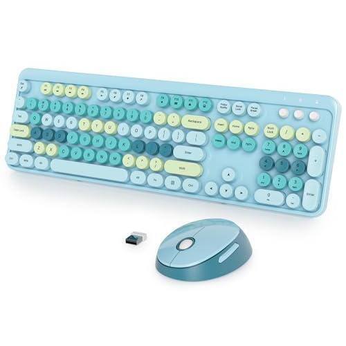 Pacoar Cade Pink Retro Typewriter And Mouse Wireless hz Office Full ...
