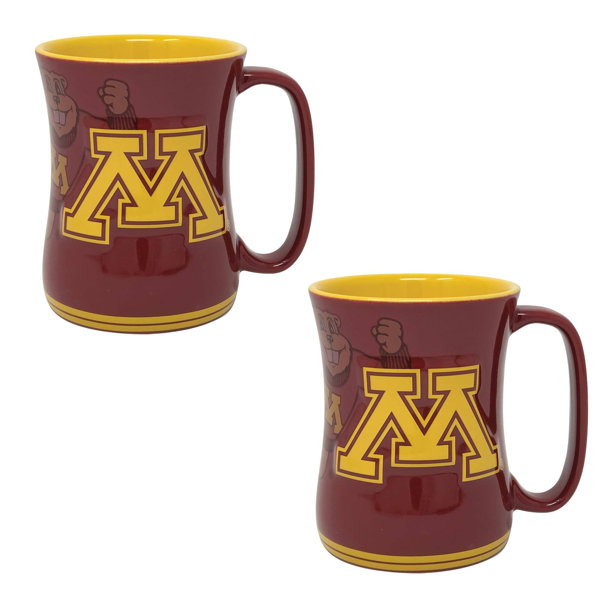 Indigo Falls Minnesota Golden Gophers 16oz. Sculpted Barista Mug Two ...
