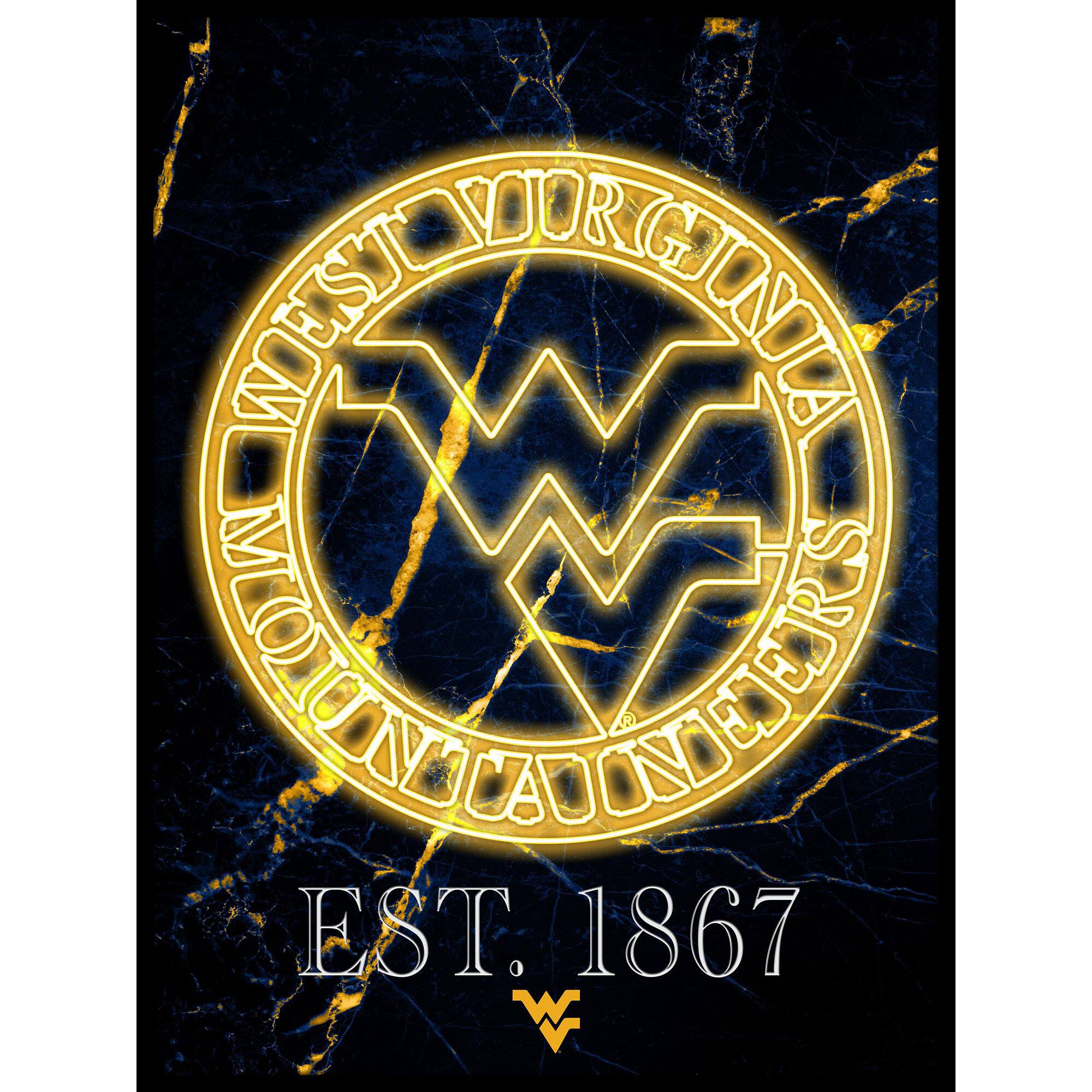 Fan Creations West Virginia Mountaineers 12'' x 16'' Framed Circle Logo ...