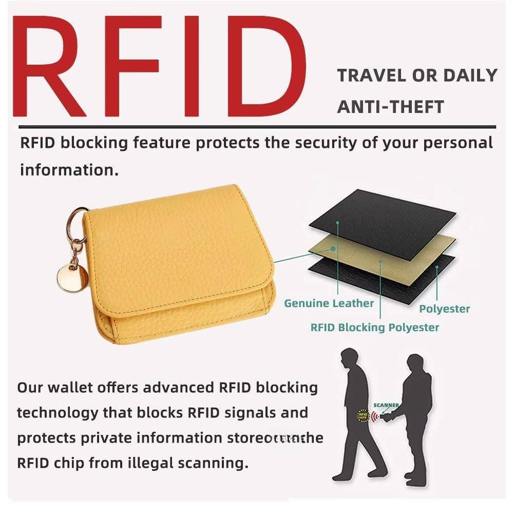 Jadie Link Small Wallet Women Rfid Blocking Genuine Leather Card Case ...