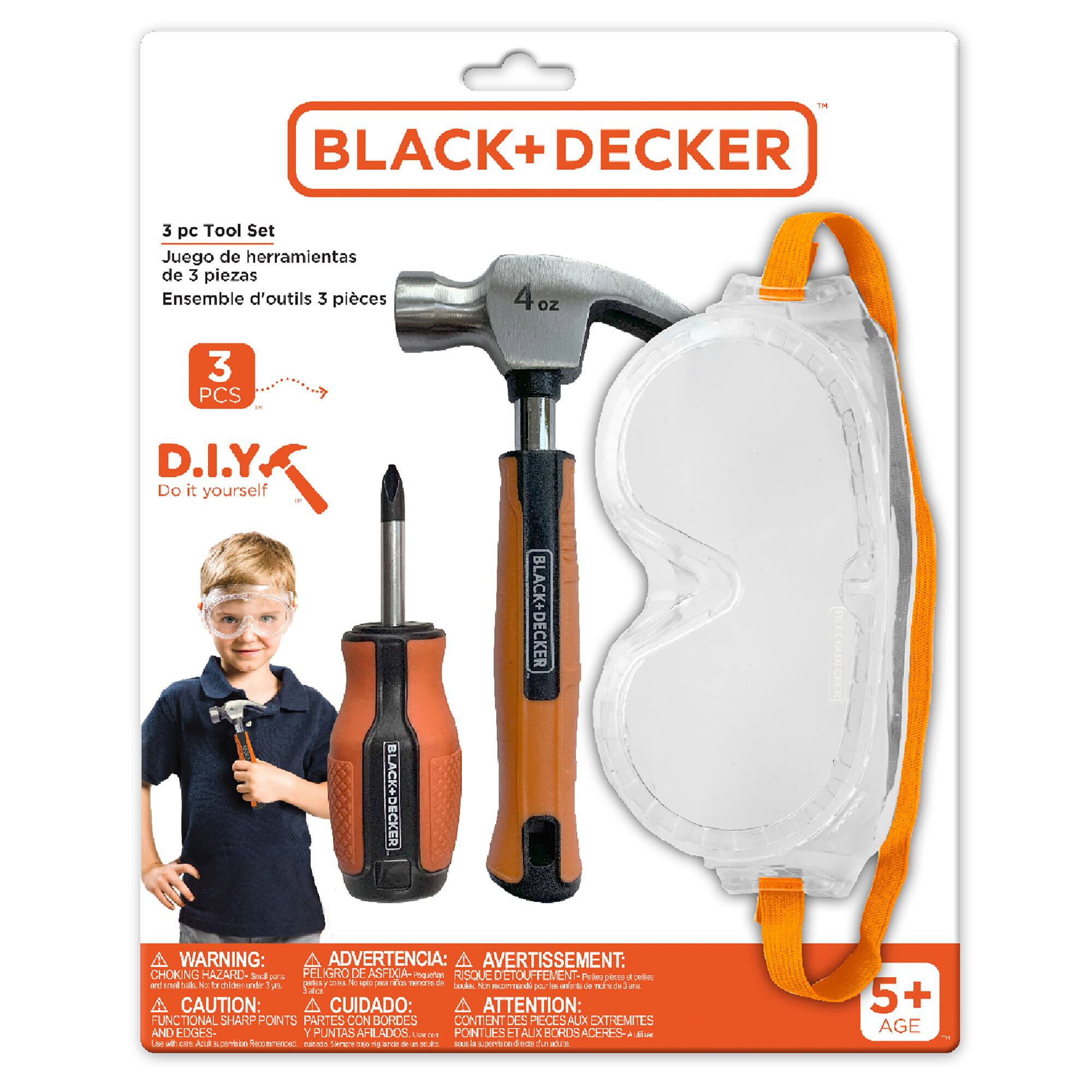 Black+Decker Black and Decker Pretend Play Toolset for kids, Looks like ...